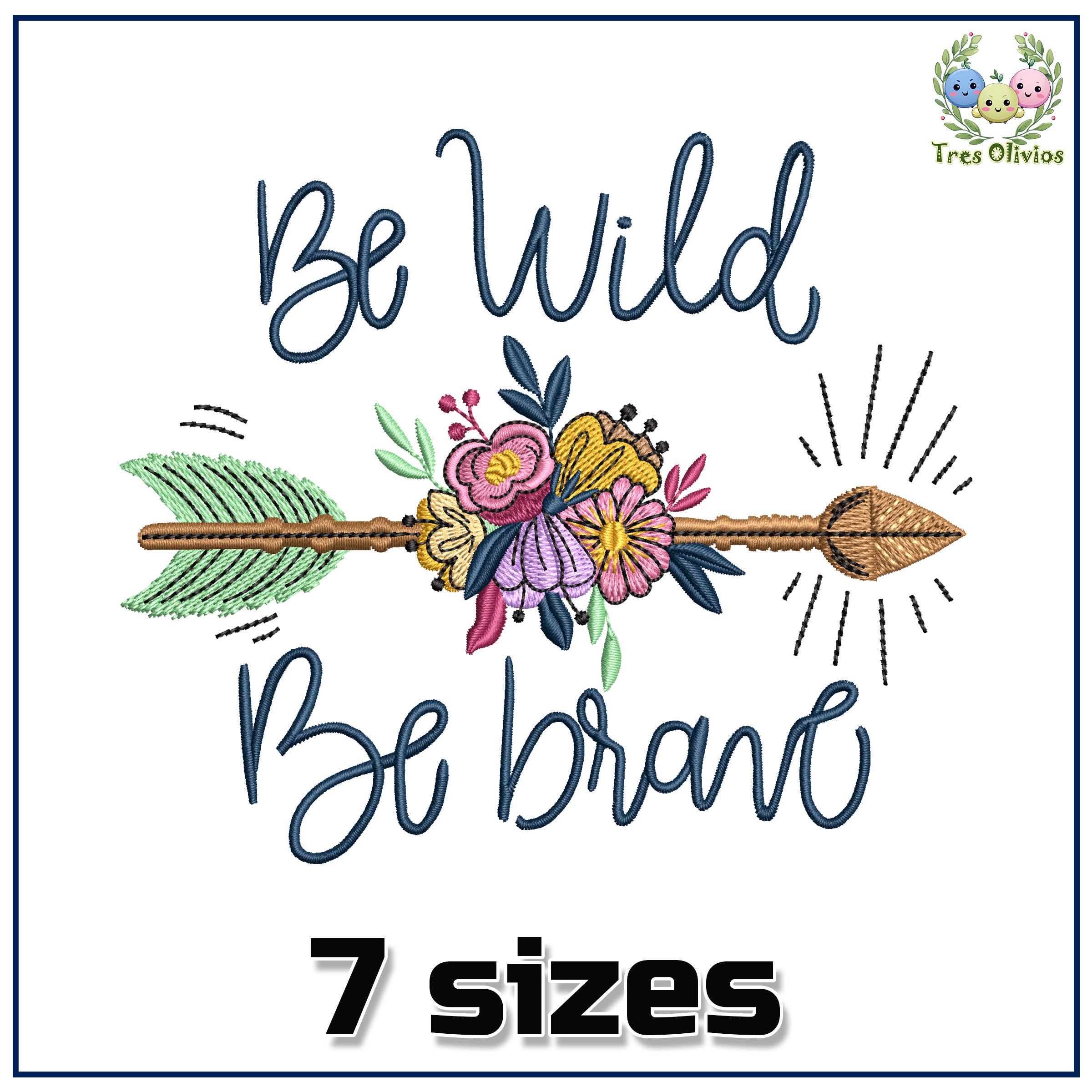 Tribal Arrow Machine Embroidery Design, Be Wild, Be Brave, Native ...