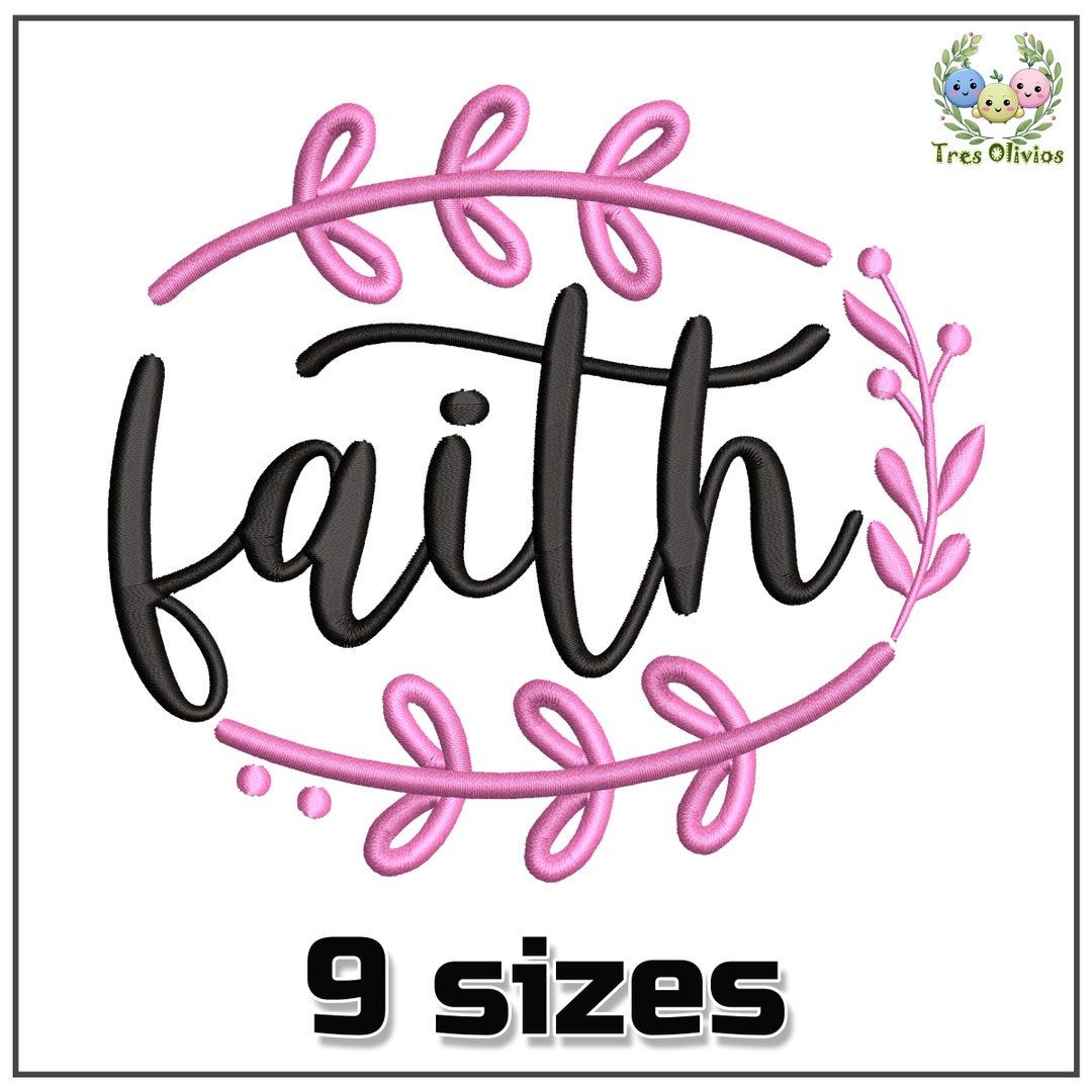 Faith Machine Embroidery Design, Christian Embroidery, Church, Jesus ...