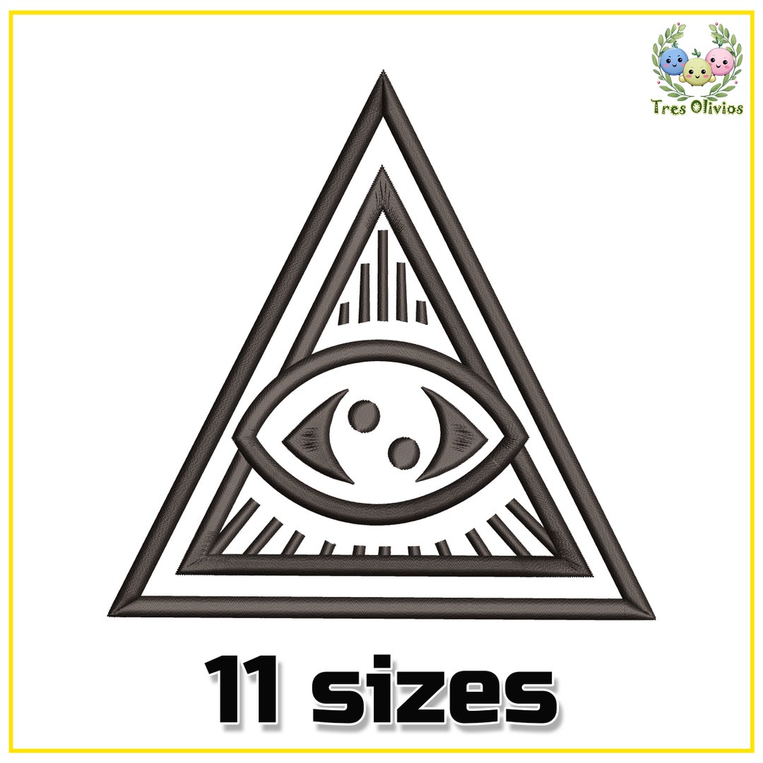 All Seeing Eye Machine Embroidery Design File, Eye of Providence ...