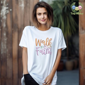 Walk by Faith Machine Embroidery Design, God, Bible Scripture ...