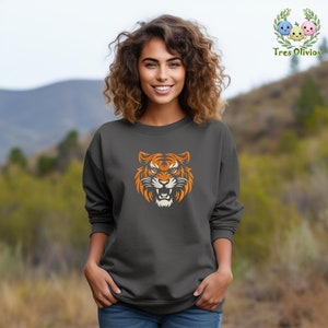 Tiger Head Machine Embroidery Design, Wild Animal Portrait, Safari, Cat ...