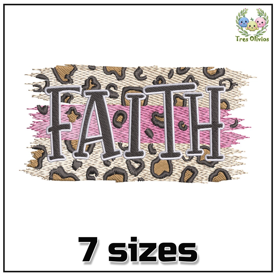 Faith Machine Embroidery Design, Modern Christian Design With Animal ...