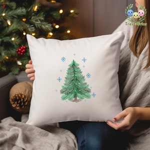 Christmas Tree Machine Embroidery Design, Pine Tree, Winter Forest 4x4 ...