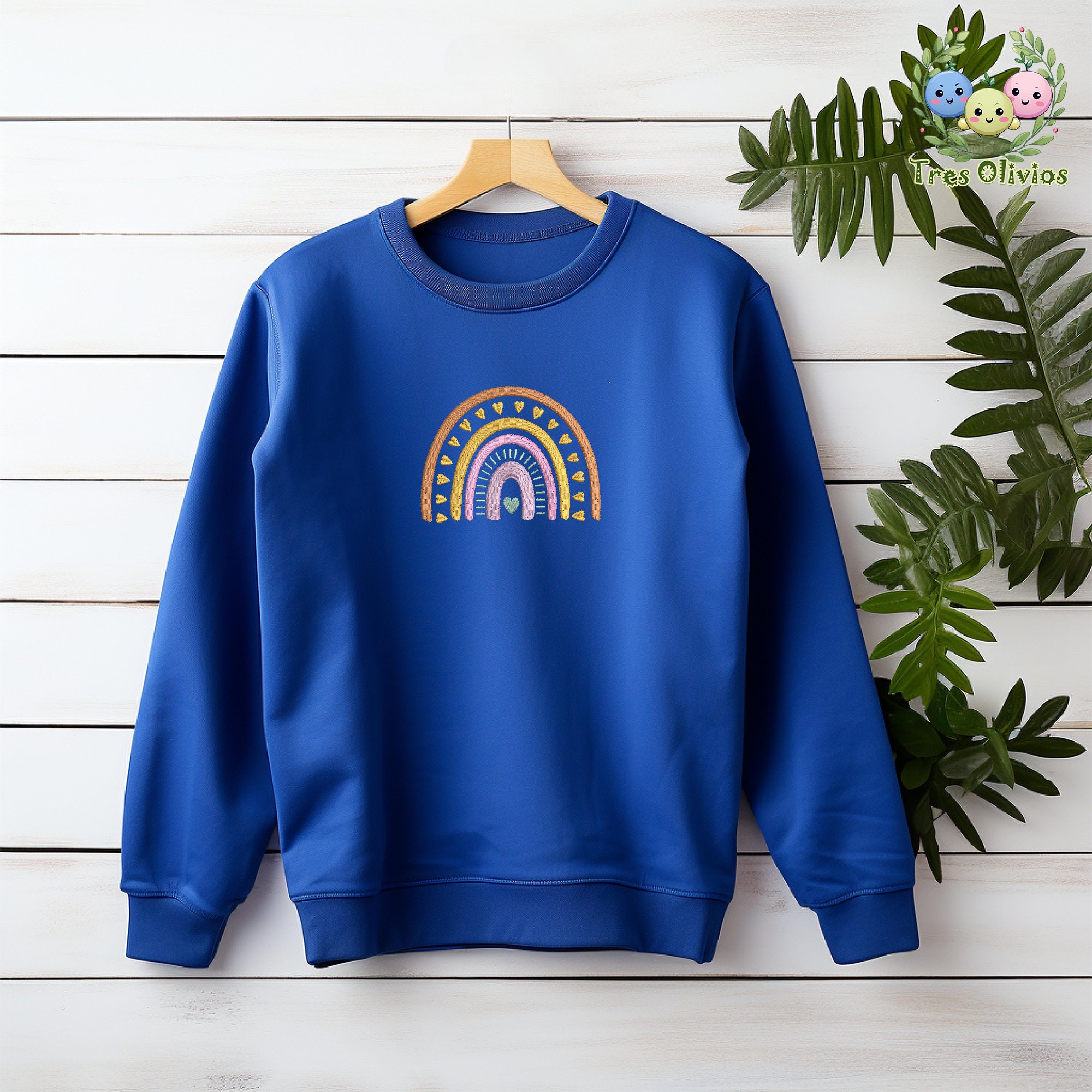 Cute Boho Rainbow Machine Embroidery Design, Baby Boho Pattern, Cute ...