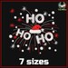 Ho Ho Ho Christmas Machine Embroidery Design, Santa Claus Hat, Festive ...