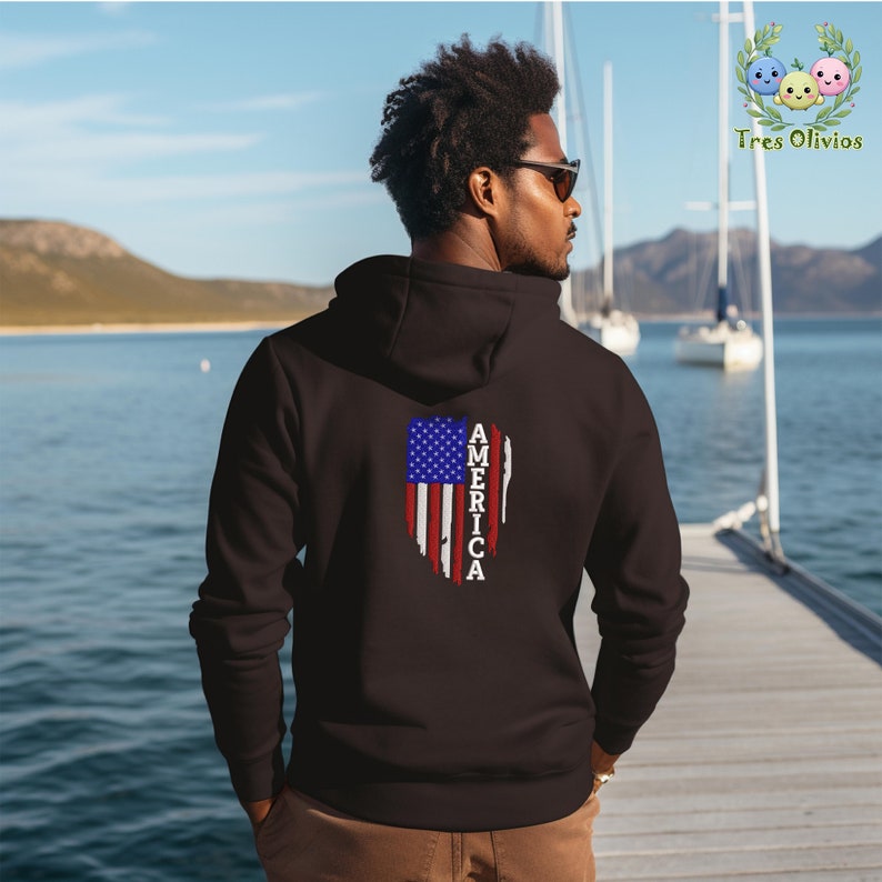 American Flag Embroidery Design, Vertical Flag, 4th of July, USA ...