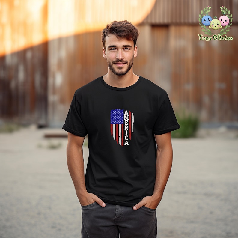 American Flag Embroidery Design, Vertical Flag, 4th of July, USA ...