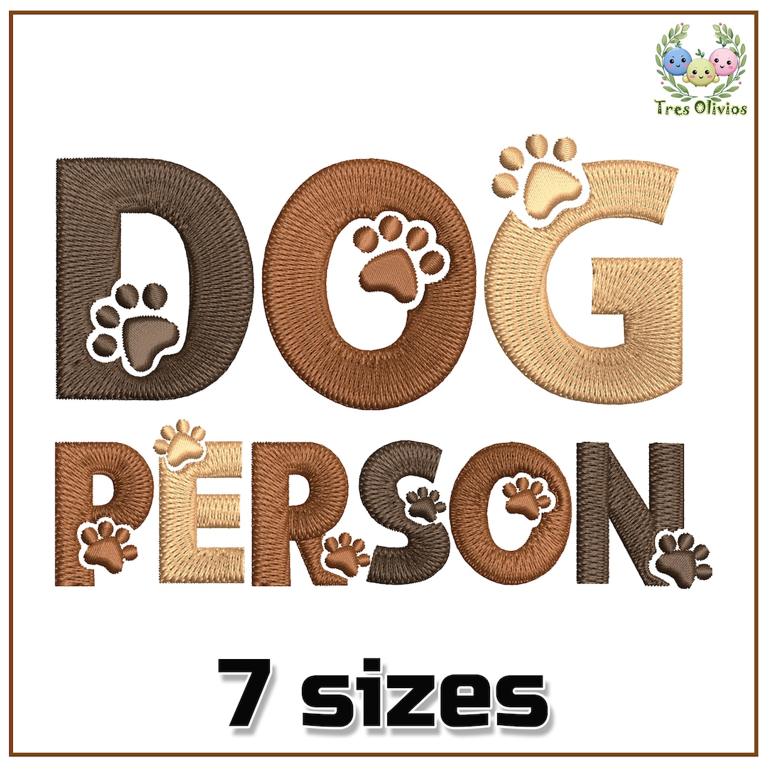 Dog Person Machine Embroidery Design, Puppy Paws, Dog Mom, Dog Dad ...
