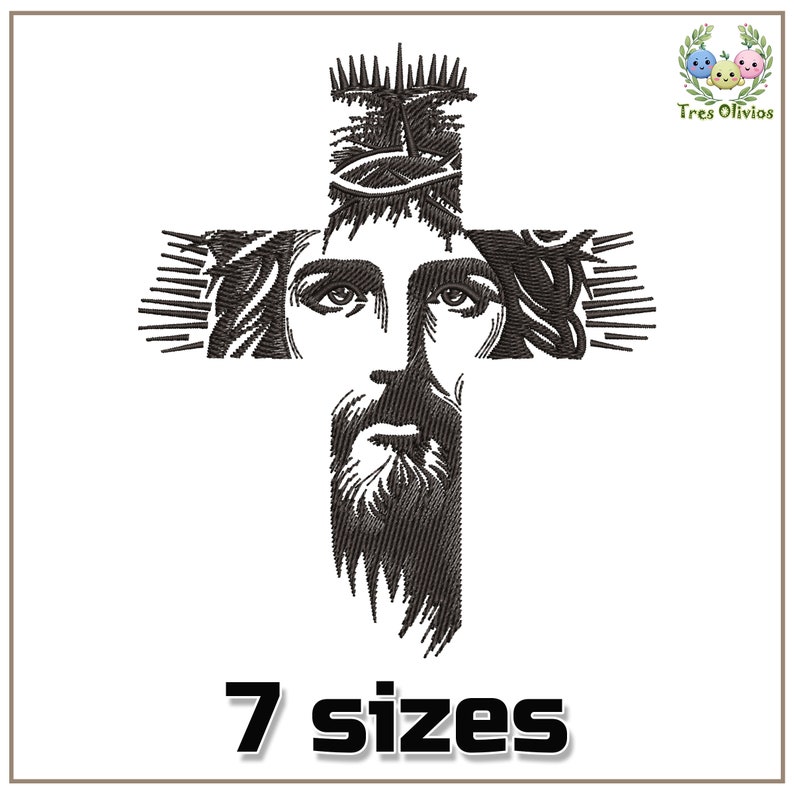 Jesus Christ Cross, Christian Machine Embroidery Design, Religion ...