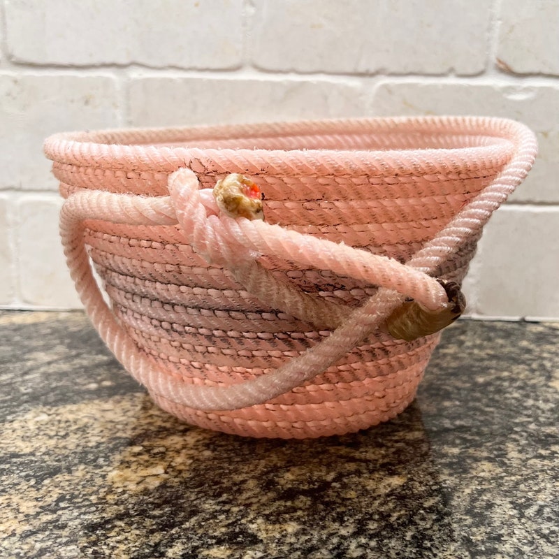 Embroidered Rope Baskets - Etsy