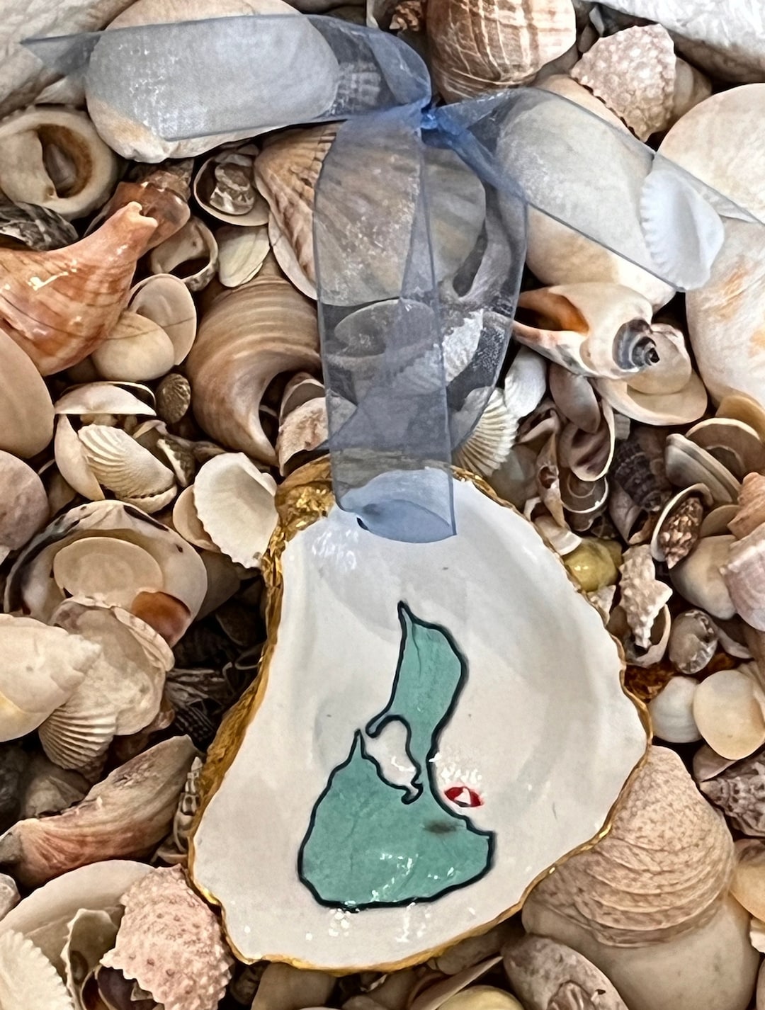 Ballards, Block Island Oyster Shell Hand Crafted Ornaments - Etsy
