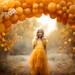 Outdoor Yellow Balloon Arch Digital Backdrop! Ethereal Backdrop, Balloons Backdrop, Maternity ...