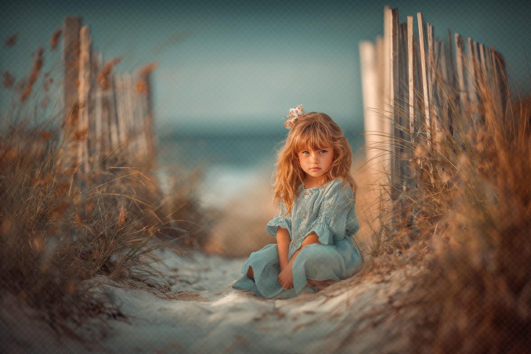 Coastal Beach Fence Digital Backdrop! Fine Art Backdrop, Beach Backdrop ...