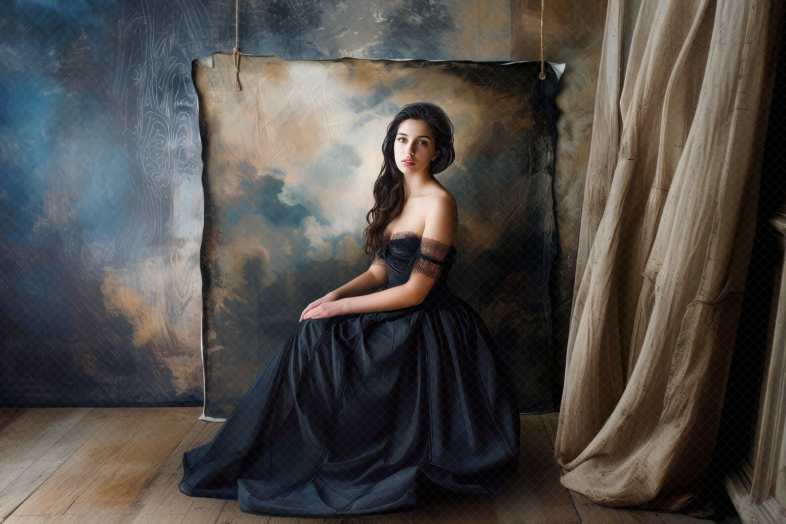 Fine Art Hanging Studio Digital Backdrop Fine Art Backdrop, Fine Art ...
