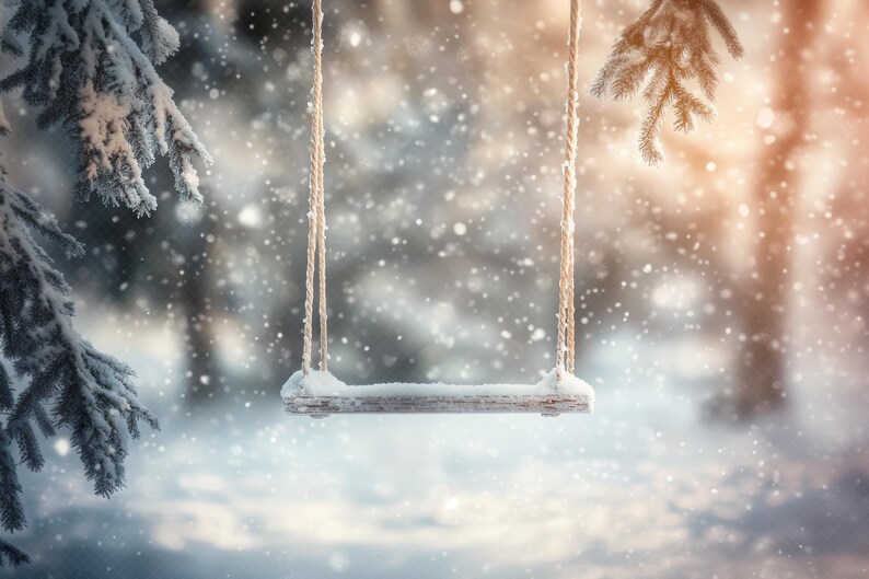 Winter Swing Digital Backdrop! Swing Backdrop, Fine Art Backdrop ...
