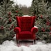 Winter Velvety Red Chair Digital Backdrop! Winter Backdrop, Christmas ...