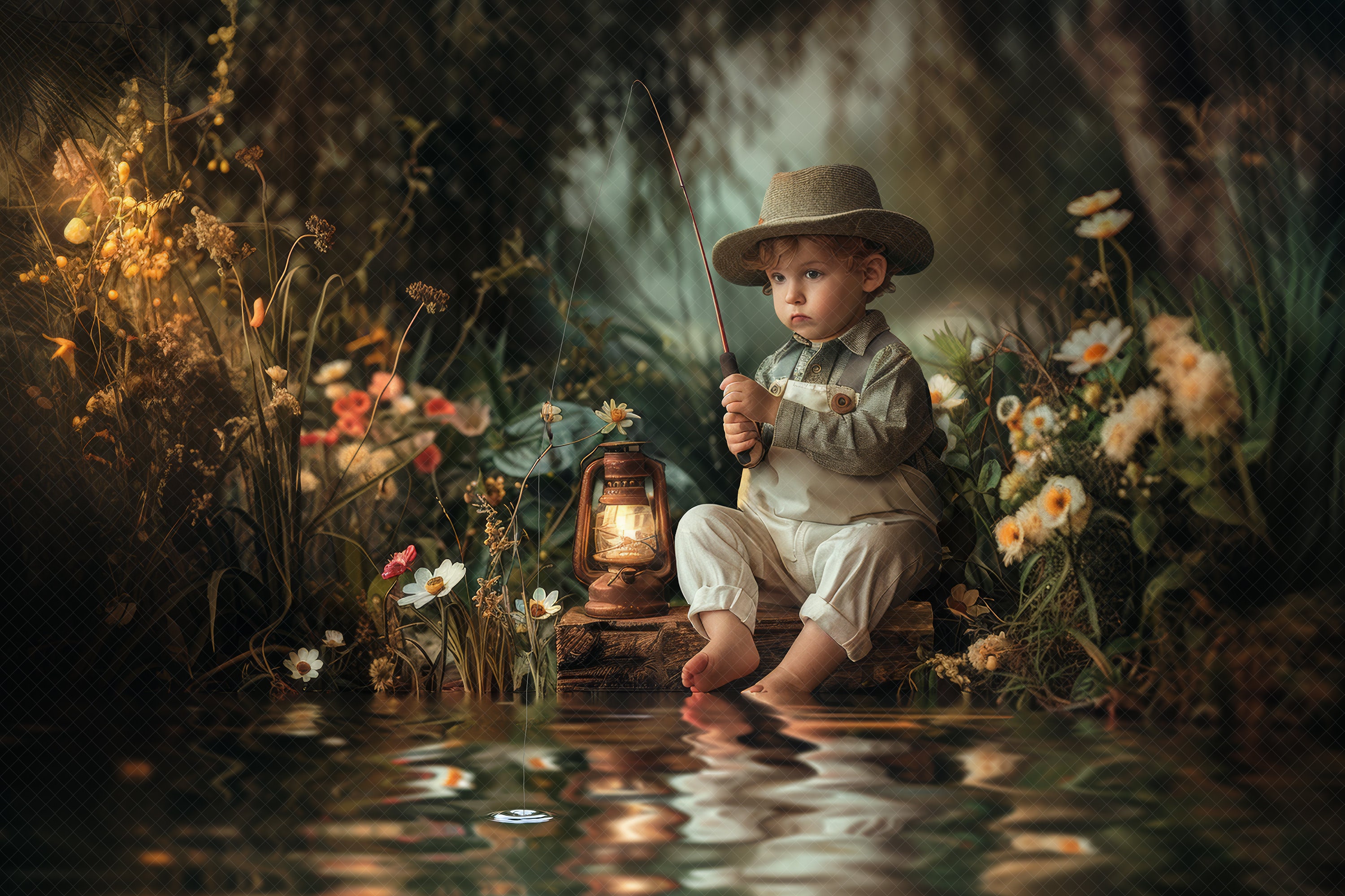 Fishing Pond Digital Backdrop! Fishing Backdrop, Children Backdrop ...