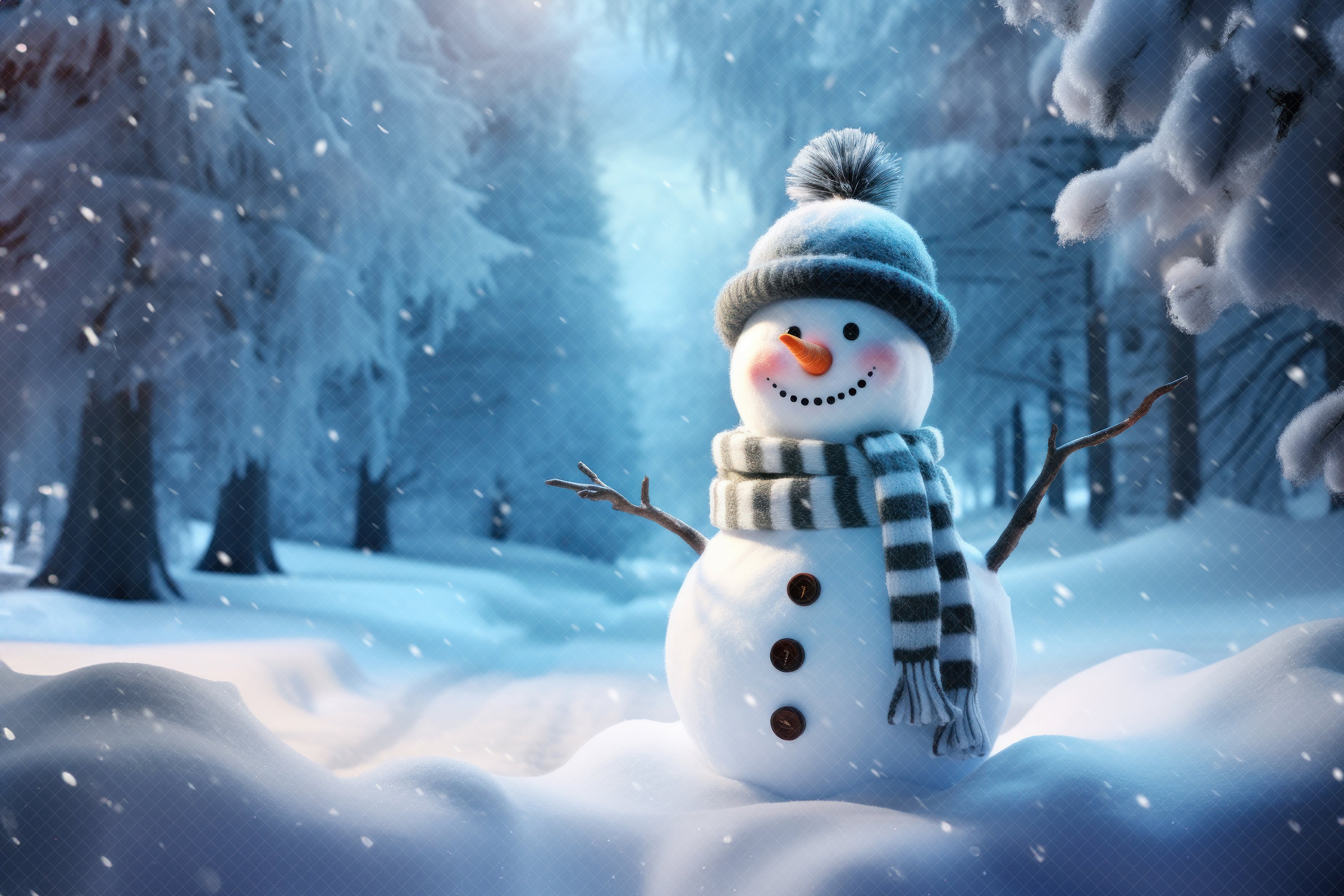 5 Wintery Snowman Digital Backdrops! Winter Backdrop, Snow Backdrop ...