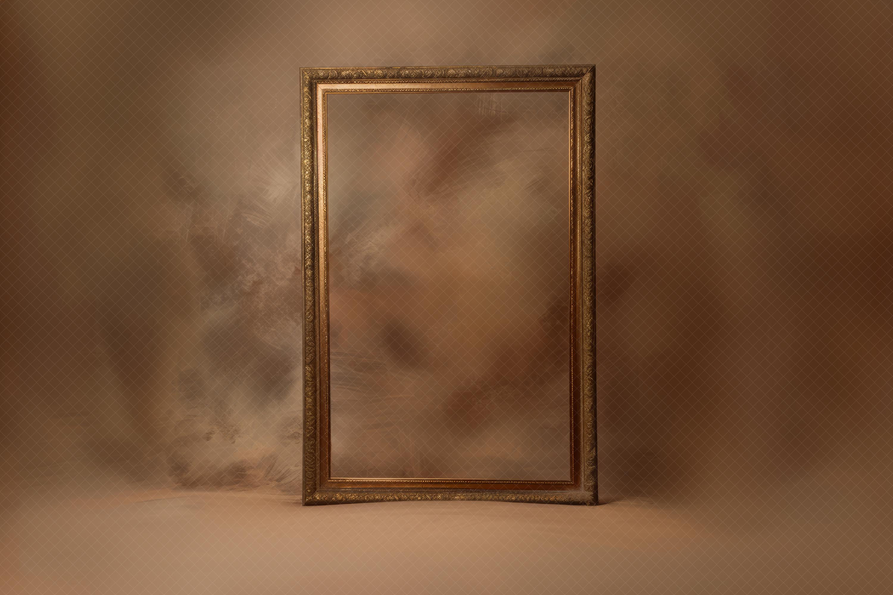 Brown Textured Gold Frame Digital Backdrop! Fine Art Backdrop, Fine Art ...