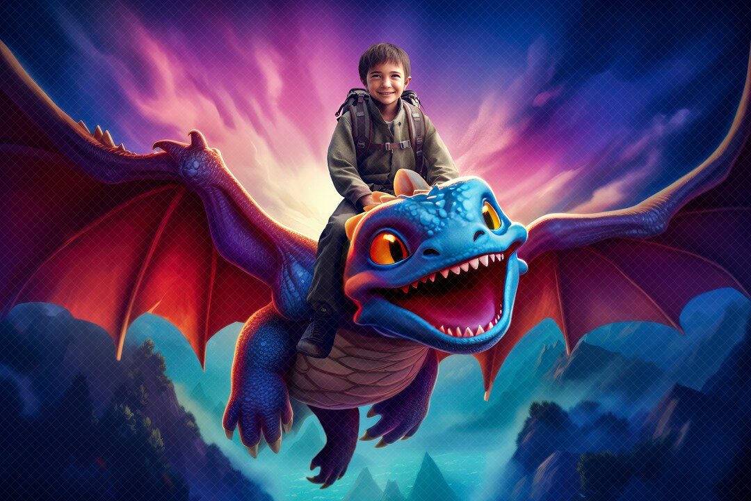 My Friend the Dragon Digital Backdrop! Children Backdrop, Dragon ...