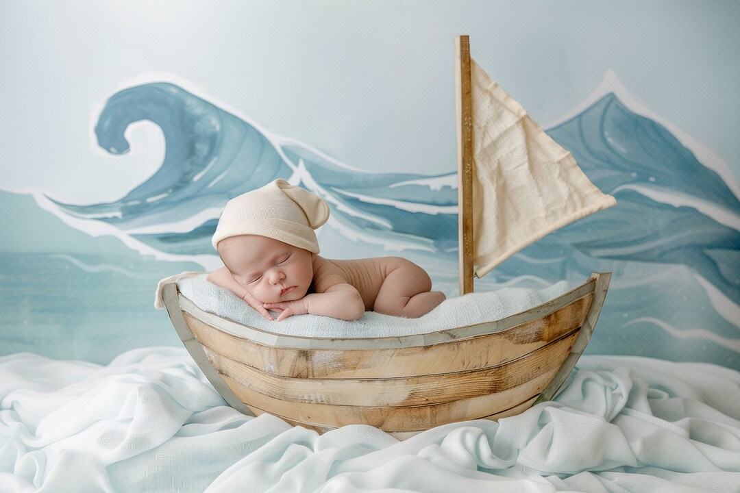 Newborn Boat Bed Digital Backdrop! Newborn Backdrop, Infant Backdrop ...