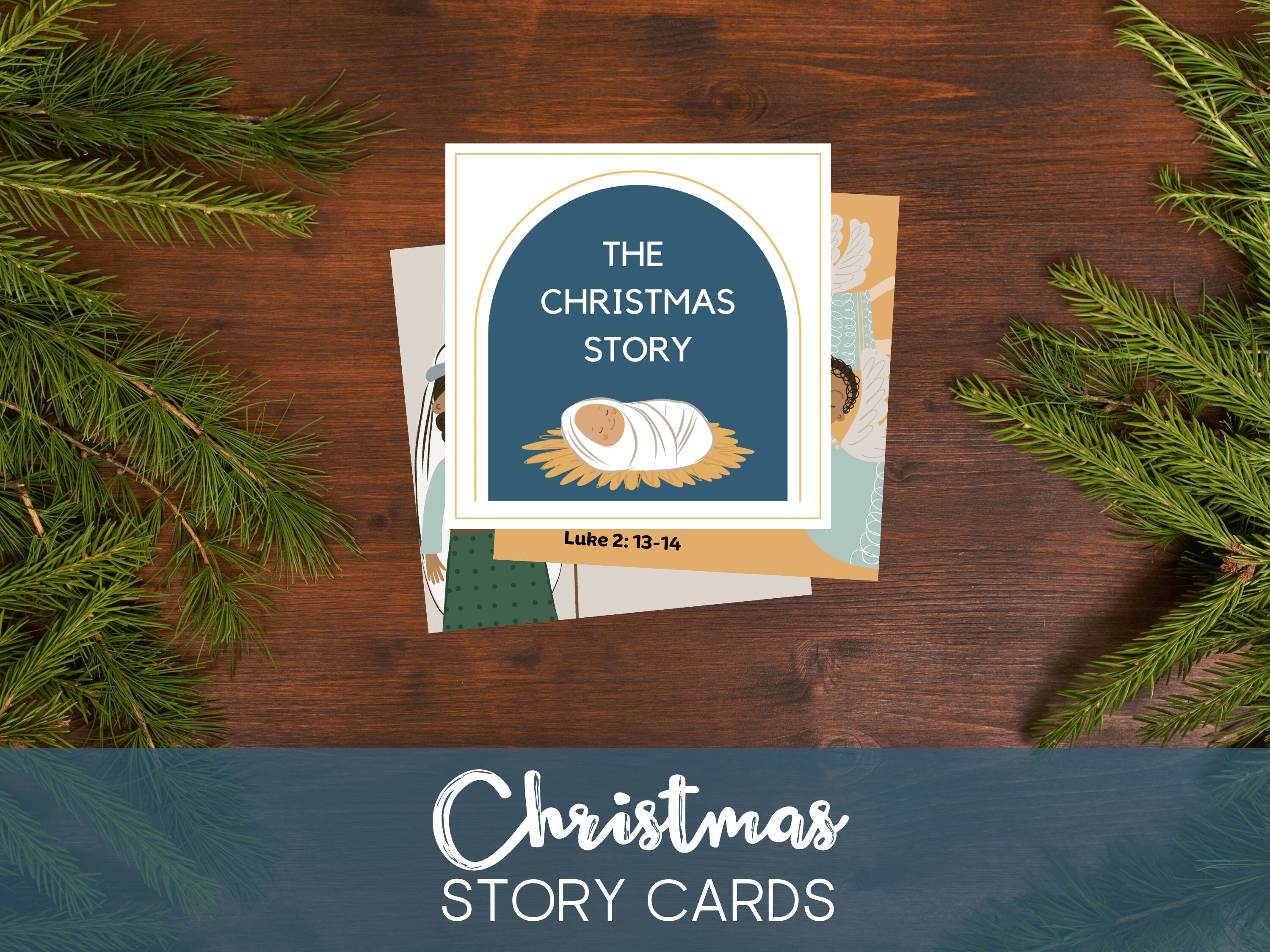 Christmas Story Cards Luke 2 - Etsy
