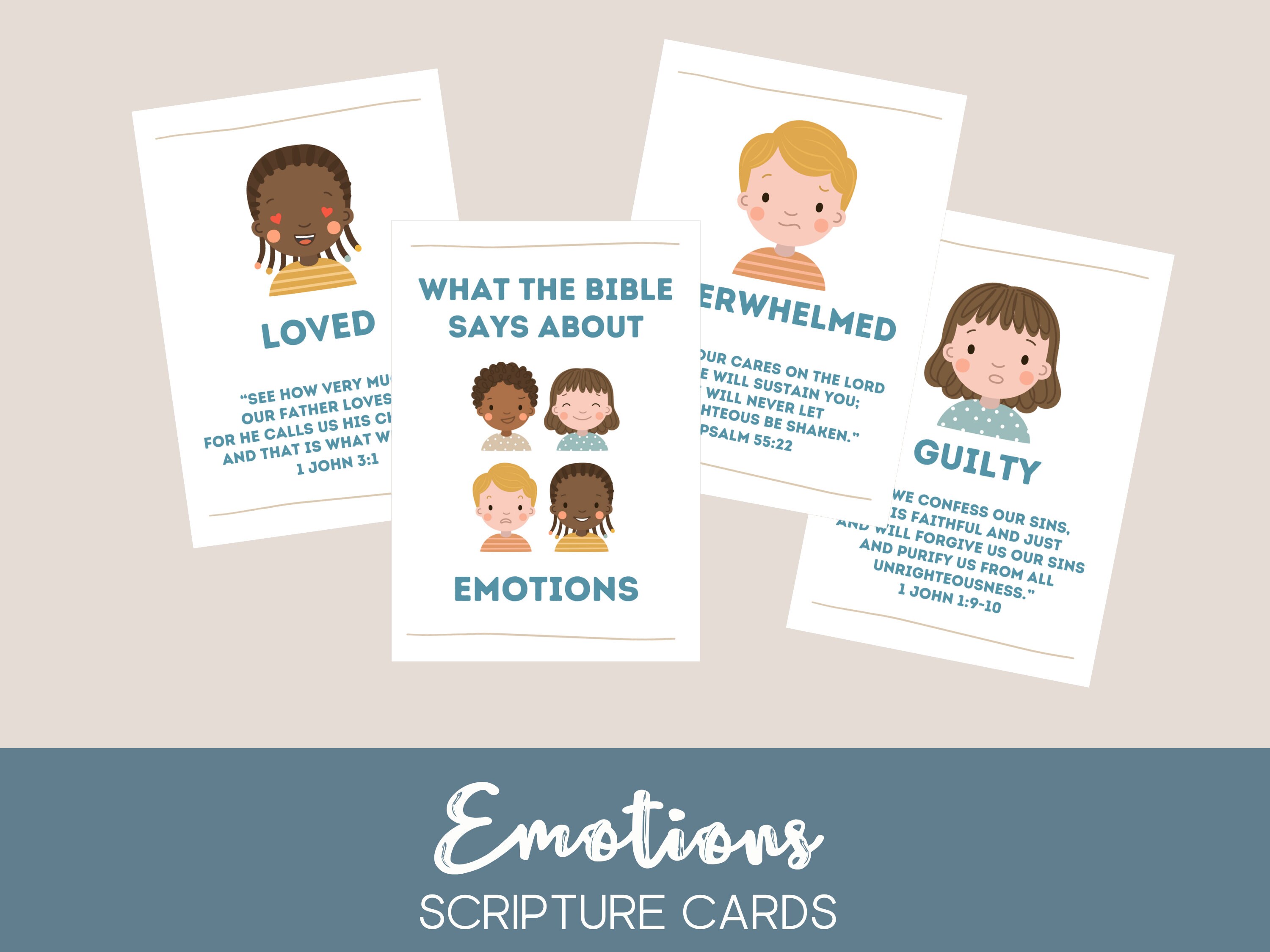 Emotions Scripture Cards - Etsy