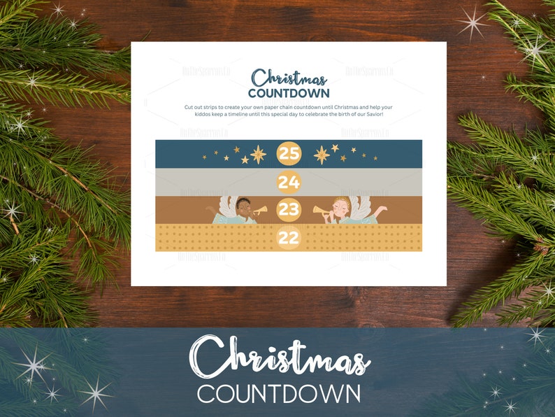 Christmas Countdown Paper Chain - Etsy