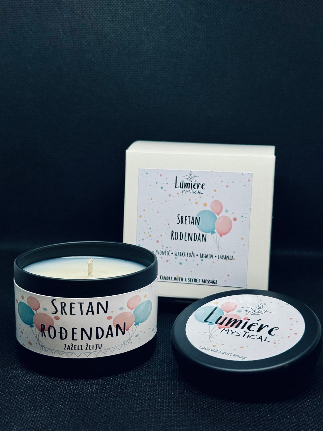 Candle With Hidden Messages Happy Birthday - Etsy