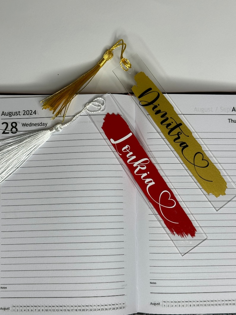 Custom Name Bookmark Custom Text Bookmark Acrylic Bookmark Personalised ...