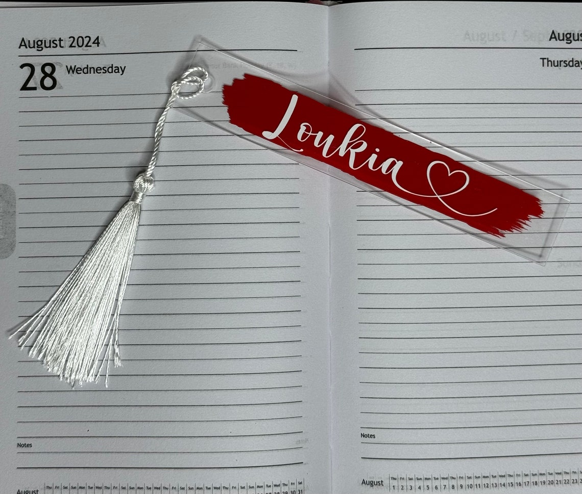 Custom Name Bookmark Custom Text Bookmark Acrylic Bookmark Personalised ...