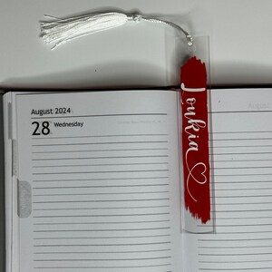 Custom Name Bookmark Custom Text Bookmark Acrylic Bookmark Personalised ...