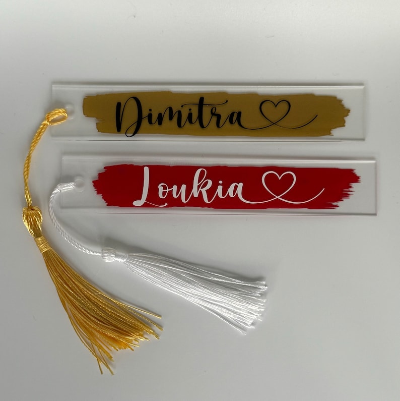 Custom Name Bookmark Custom Text Bookmark Acrylic Bookmark Personalised ...