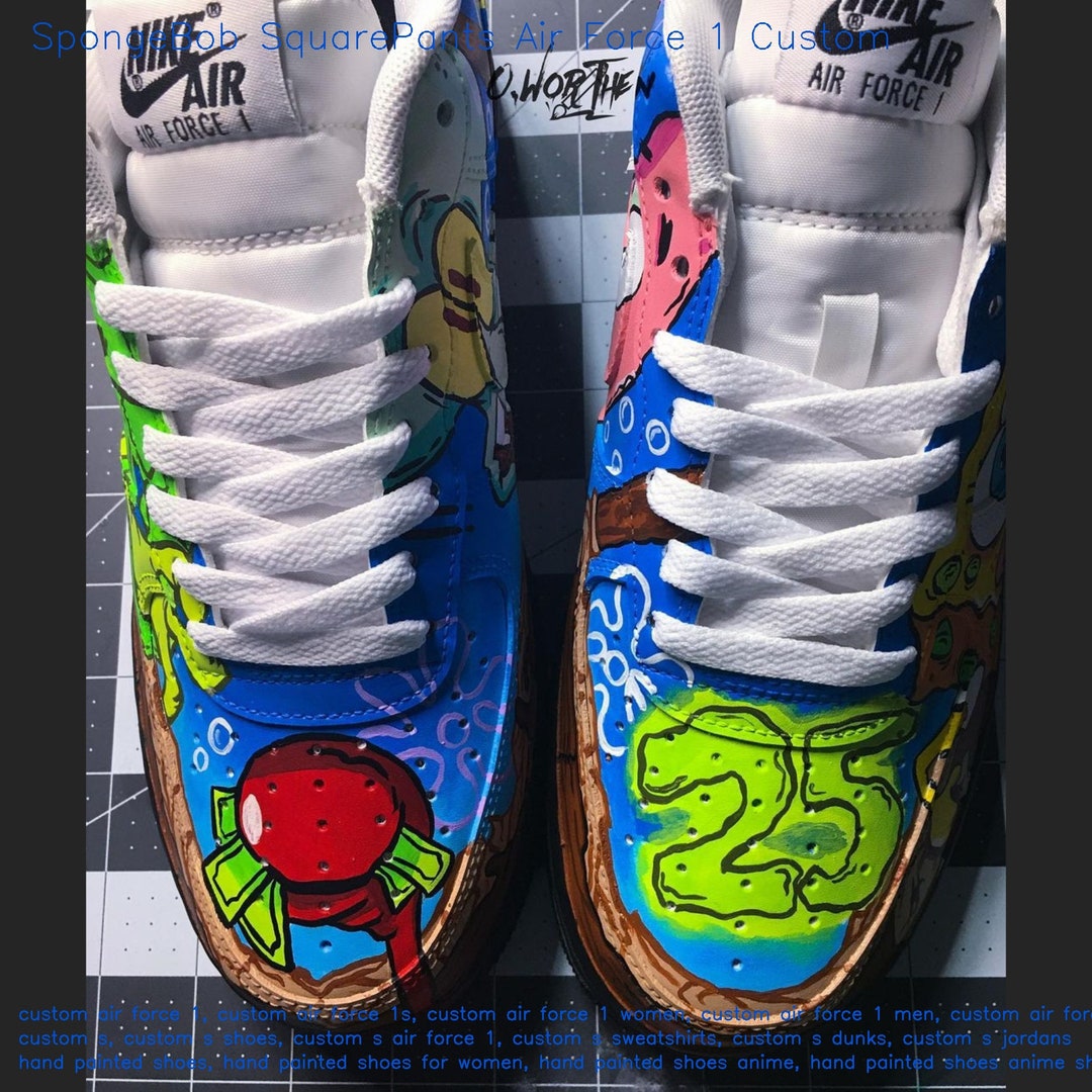 Spongebob Squarepants Air Force 1 Custombuy Now: Luxetsy.com/pu-172 - Etsy