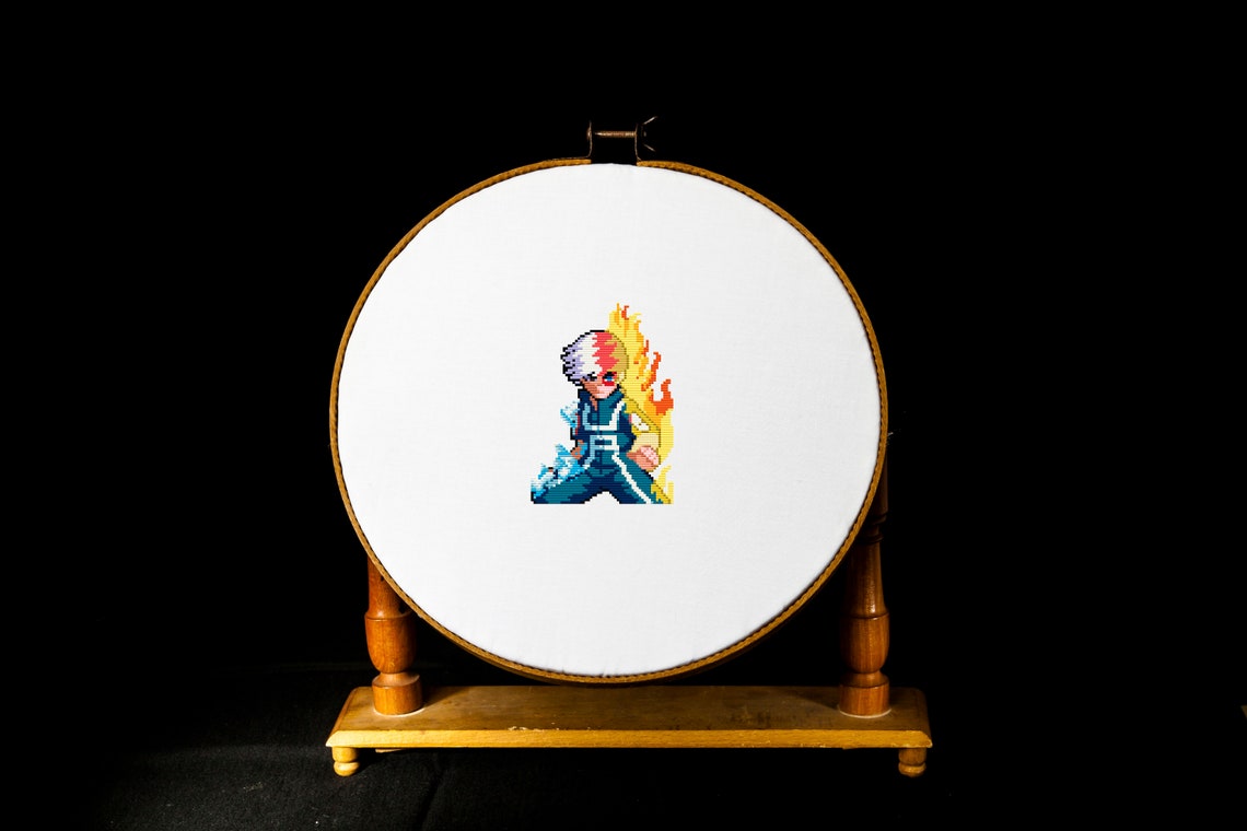 Cross Stitch Todoroki Shoto Pattern Anime Cross Stitch Gift - Etsy