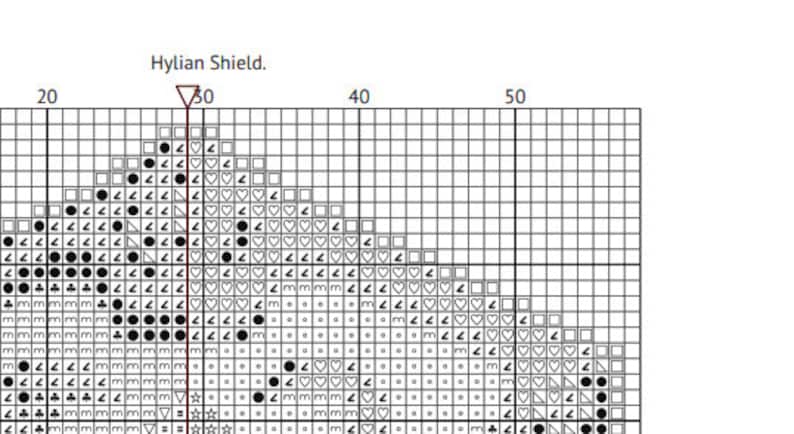 Cross Stitch Hylian Shield Pattern Perfect Gift for Zelda Fans Pattern ...