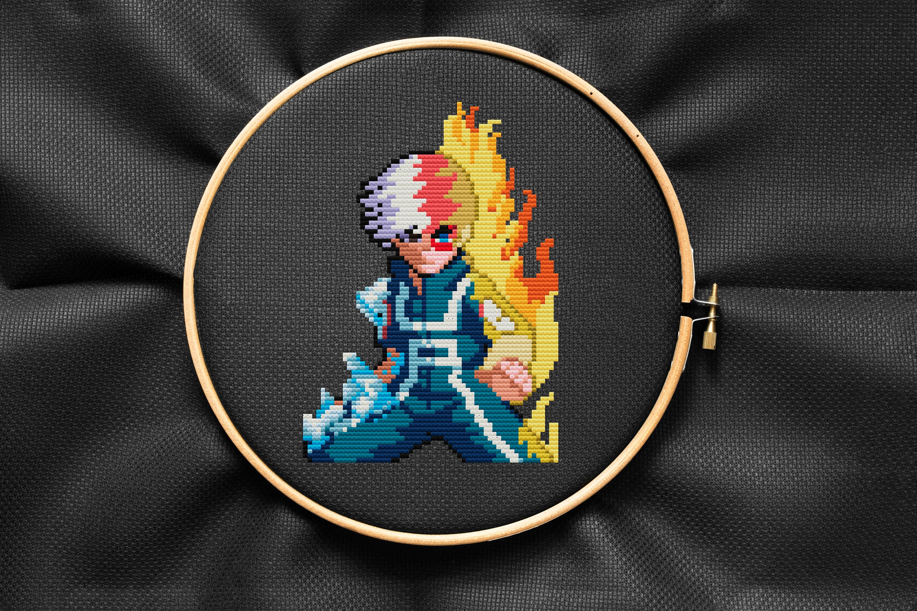 Cross Stitch Todoroki Shoto Pattern Anime Cross Stitch Gift - Etsy