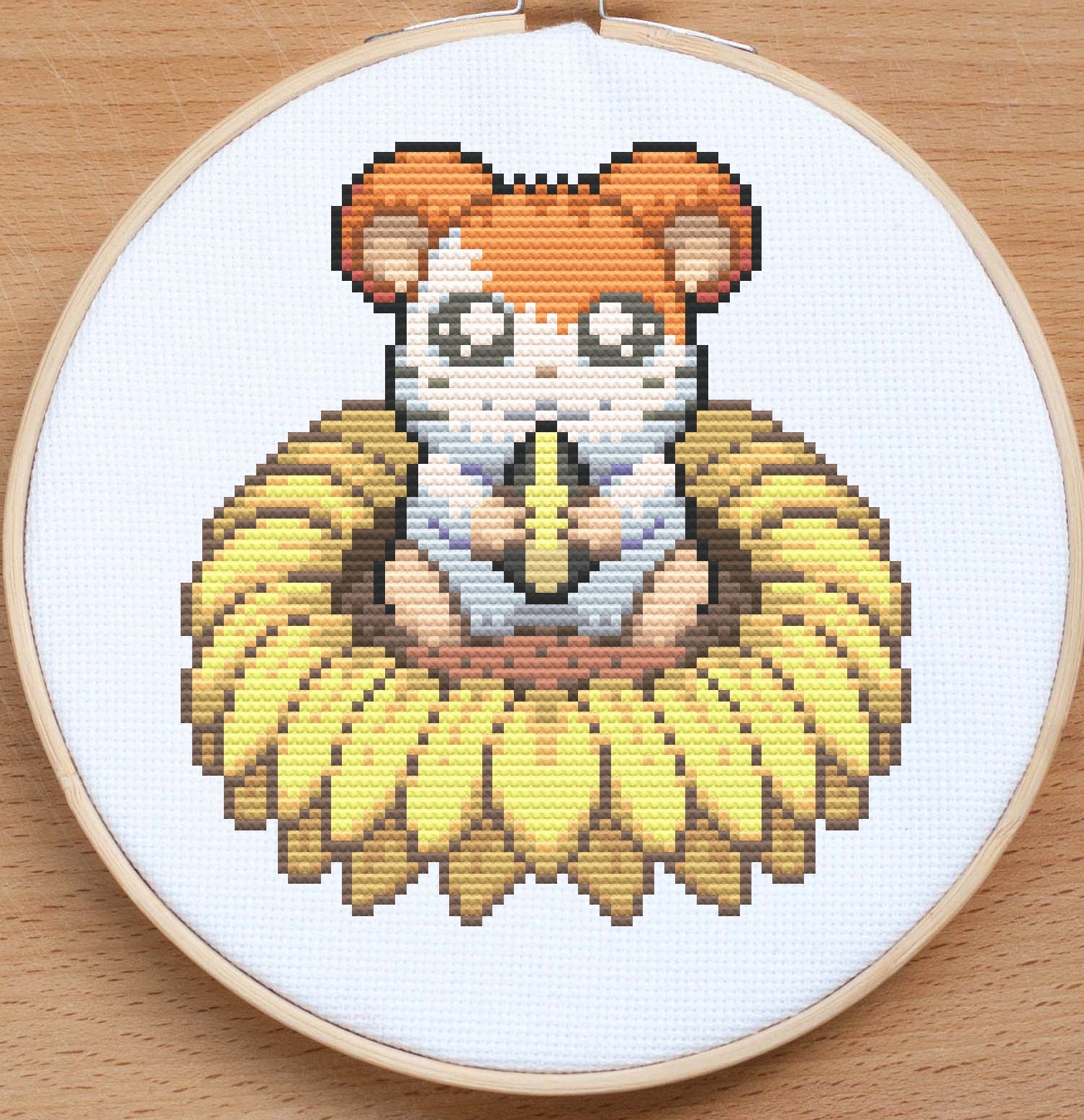 Hamtaro Cross Stitch Pattern Hamster Easy Pattern Embroidery Sunflower ...