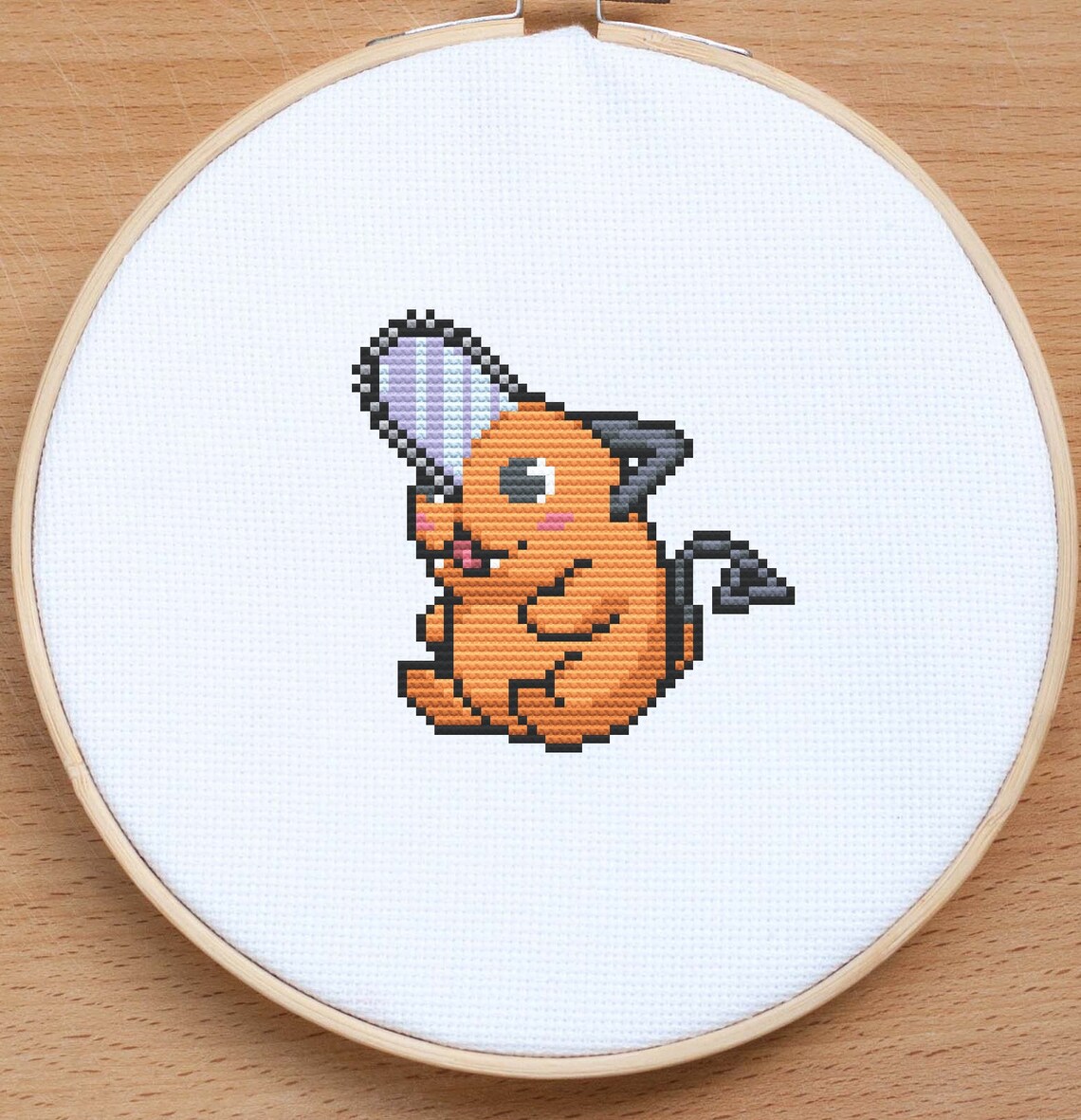 Pochita Cross Stitch Pattern: Chainsaw Man Anime Embroidery (PDF ...