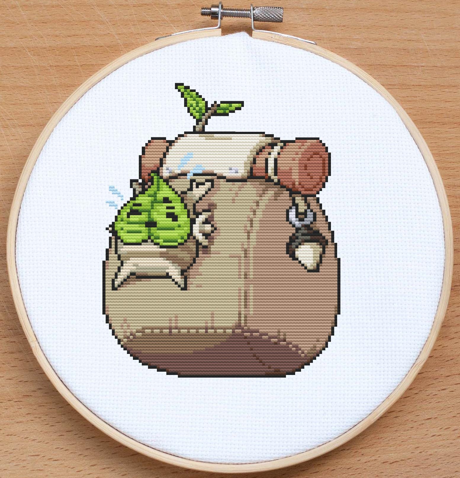 Korok Backpack Cross Stitch the Legend of Zelda Pattern Embroidery ...