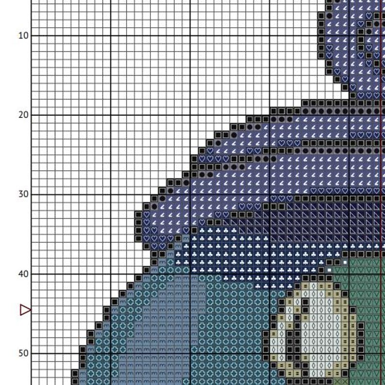 Grub Cross Stitch Pattern Hollow Knight Easy Embroidery Pattern Cute ...