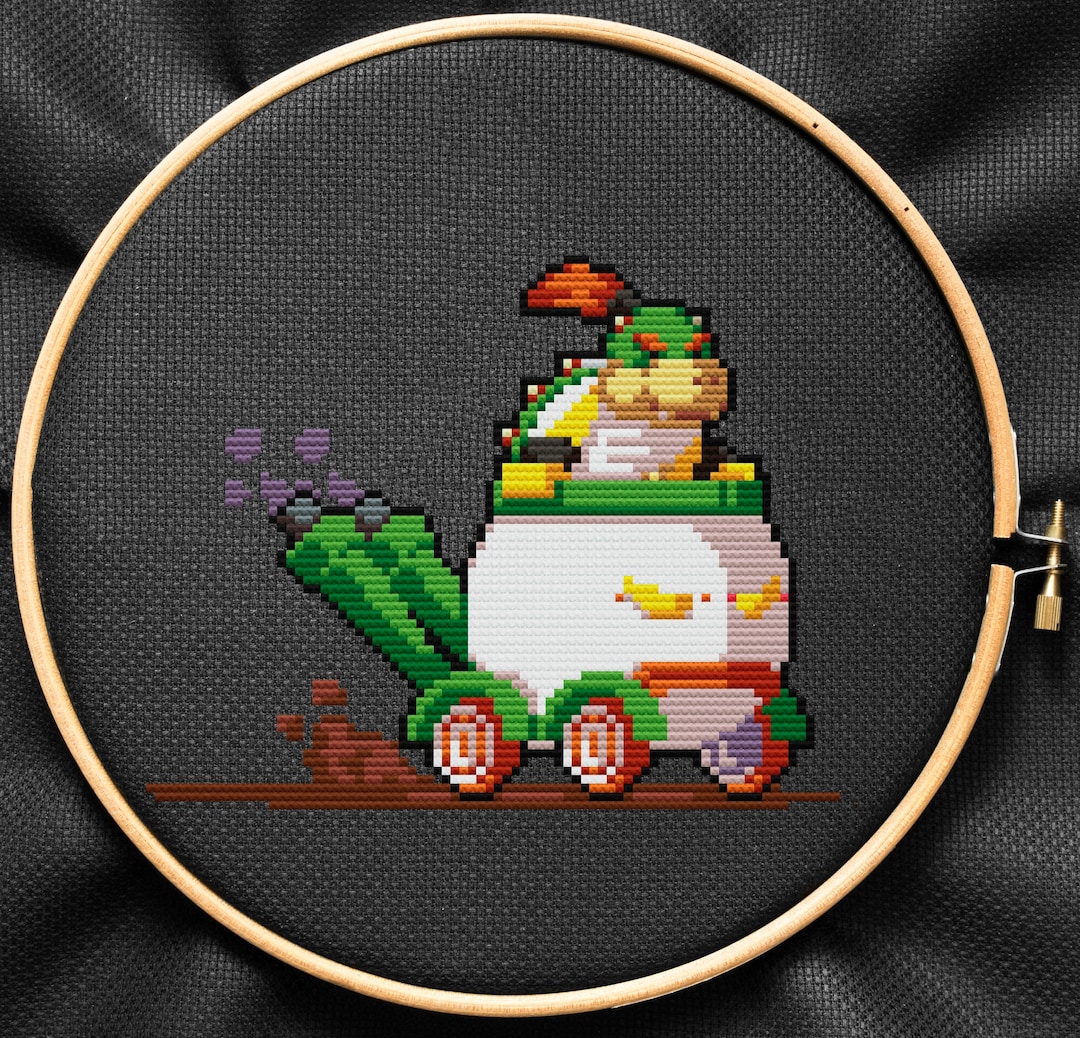 Super Mario Cross Stitch Bowser Jr Pattern Embroidery Easy Mario Bros ...