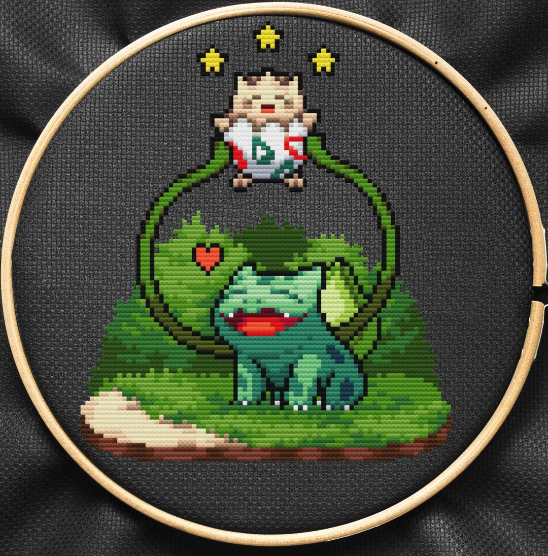 Bulbasaur Pokemon Cross Stitch Togepi Pokemon Pattern Easy Embroidery ...