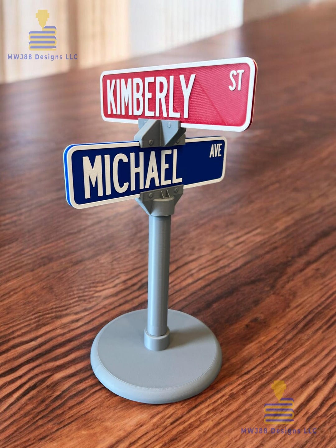 Custom Personalized Street Signs With Stand - Choose Text, Color & # of ...