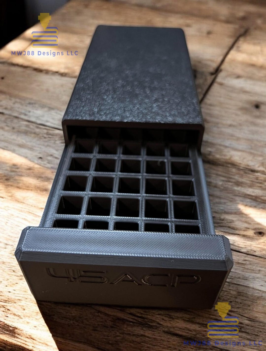 Sliding Ammo Case - .45 ACP - 50rd - Ammo Storage Bullet Box Case - 50 ...