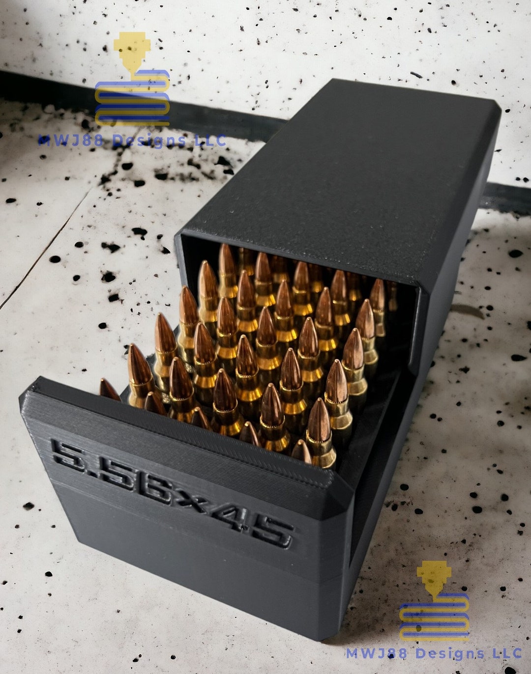 Sliding Ammo Case - 5.56x45 NATO - 50rd - Ammo Storage Bullet Box Case ...