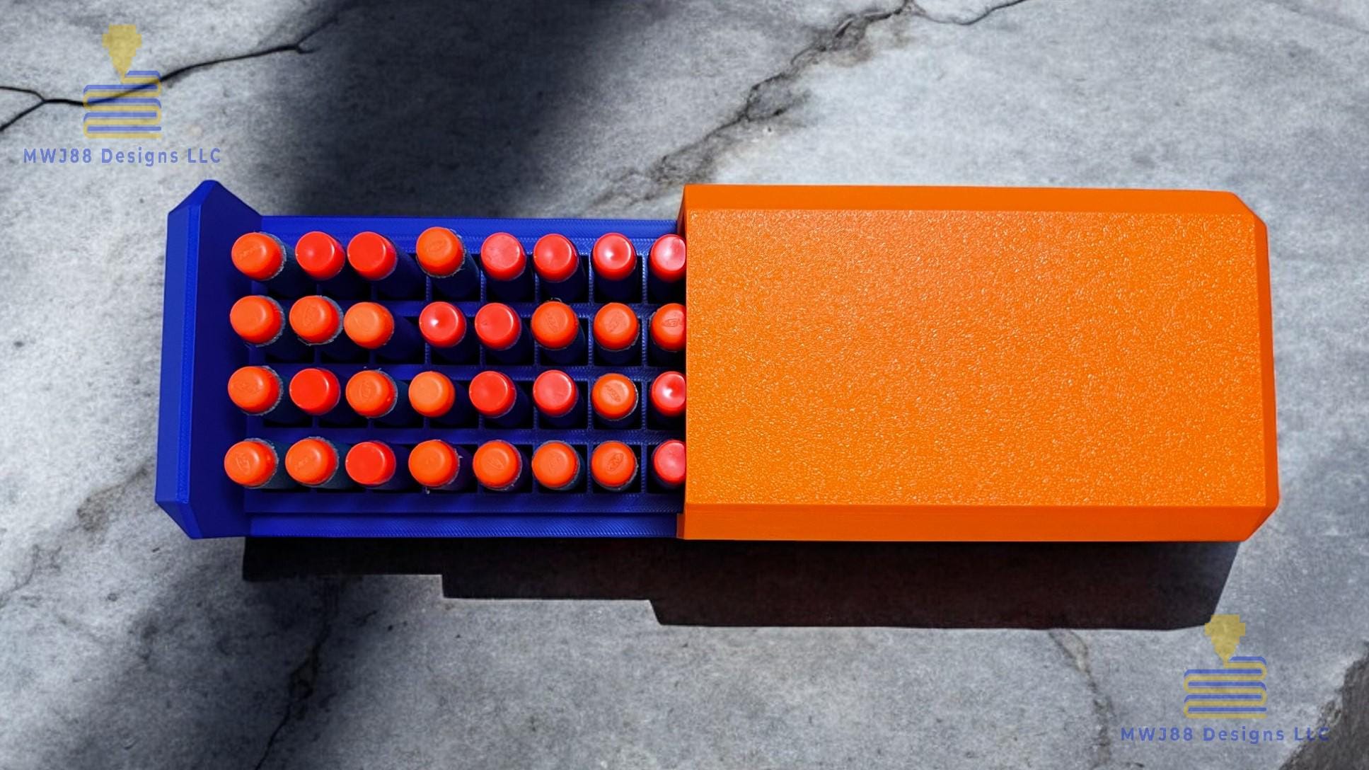 Sliding Ammo Storage Box Case for NERF Soft Foam Darts - 36rd Round ...