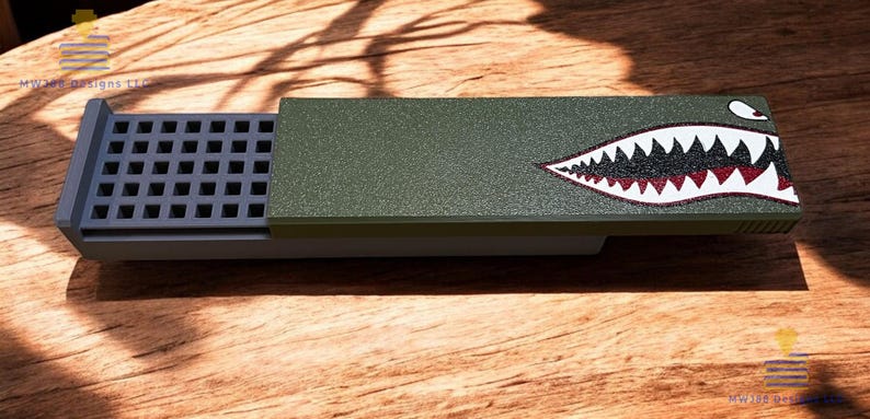 P-40 Warhawk Shark Teeth Logo Sliding Ammo Storage Box Case - Handgun ...