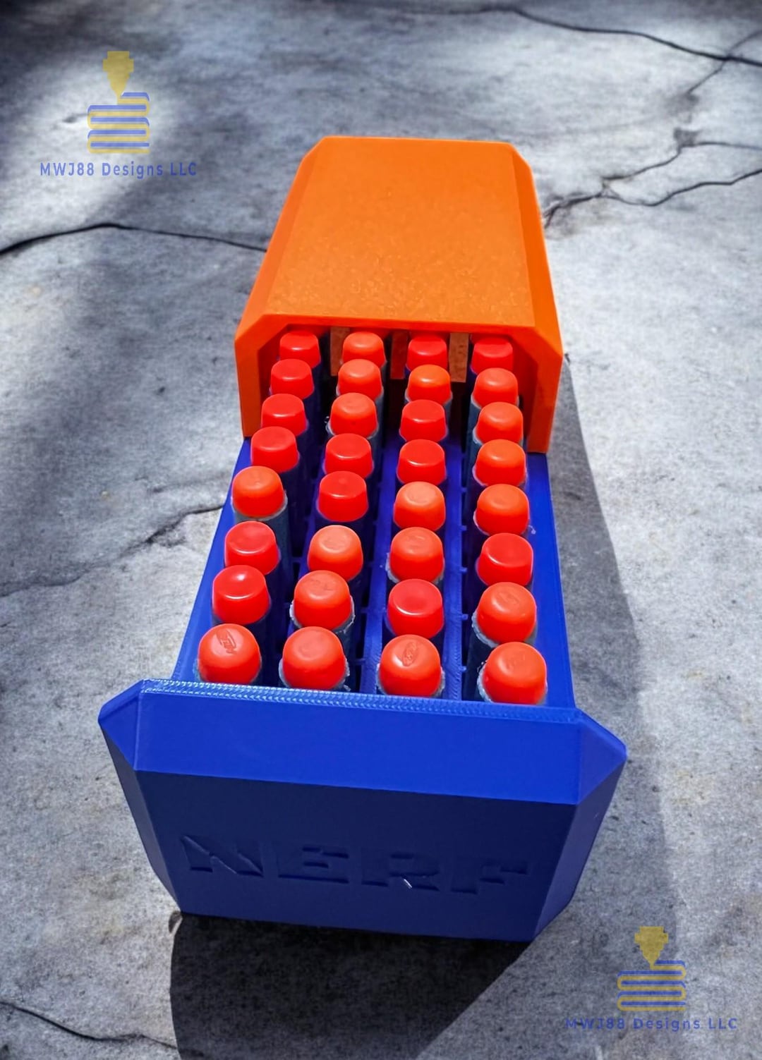 Sliding Ammo Storage Box Case for NERF Soft Foam Darts - 36rd Round ...