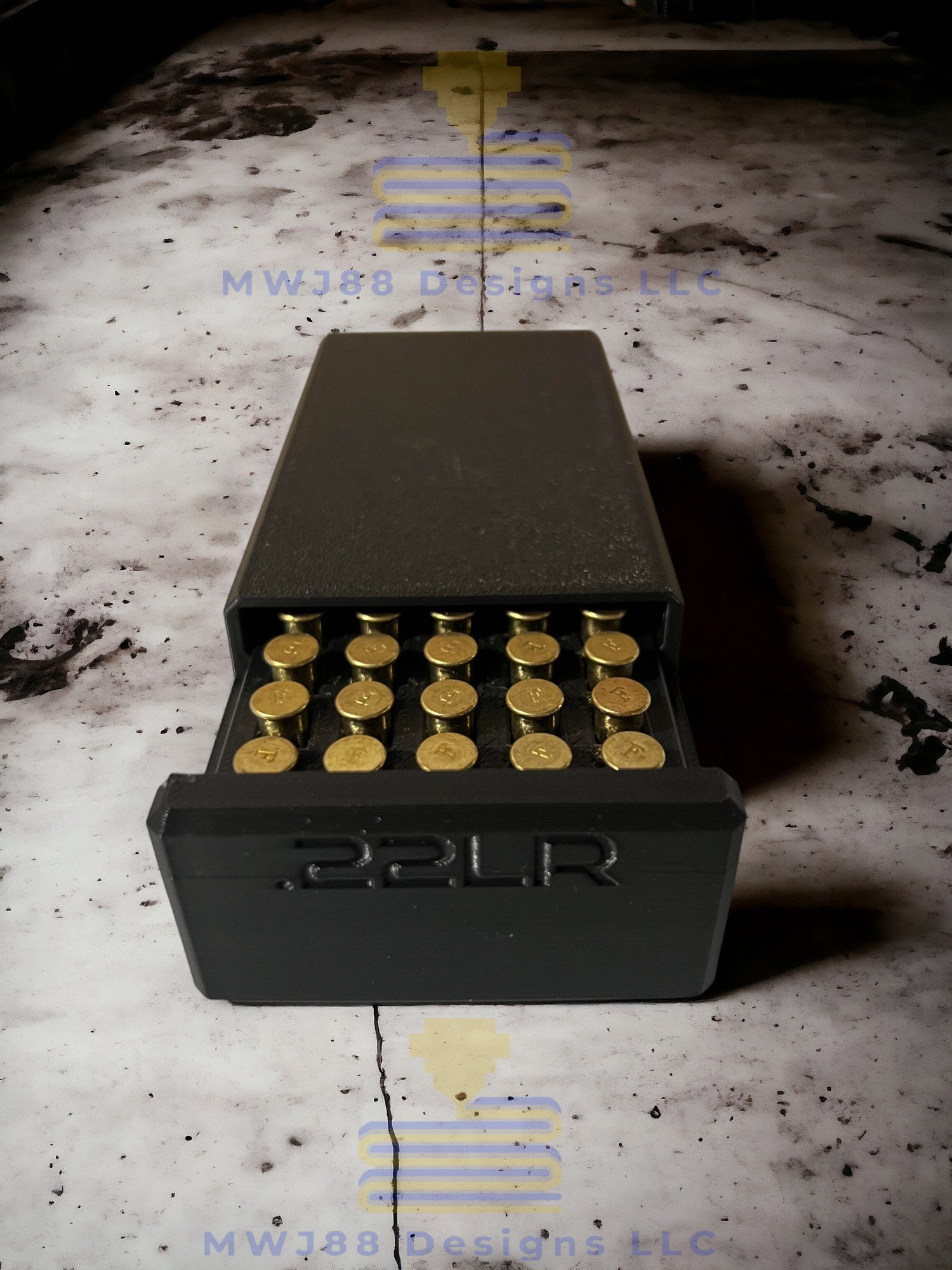 Sliding Ammo Case .22lr 50rd Ammo Storage Bullet Box Case 50 Round ...